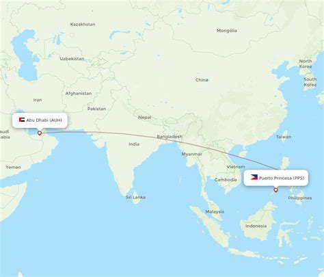 Flights From Abu Dhabi To Puerto Princesa Auh To Pps Airlines And Best Routes Flight Routes