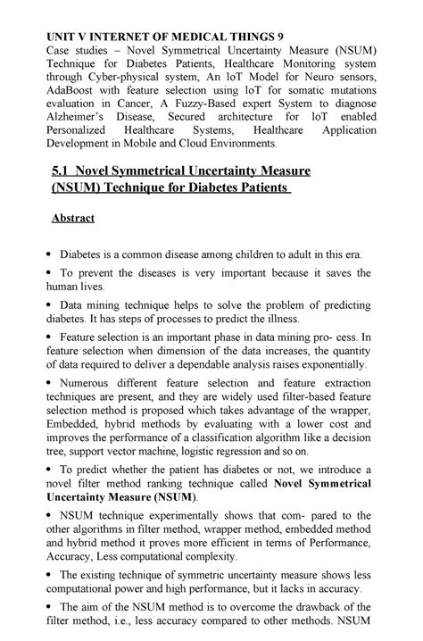 Bm3551 Io Mt Unit 5 Material Unit V Internet Of Medical Things 9 Case