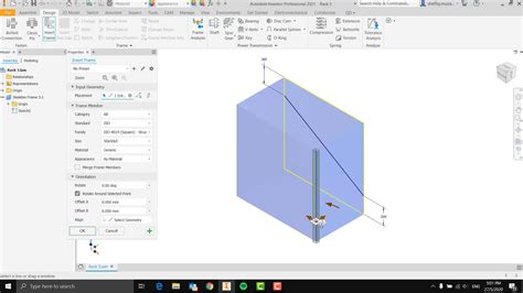 Learn Inventor How To Create Frame Using Frame Generator In Autodesk Inventor 2021 Youtube