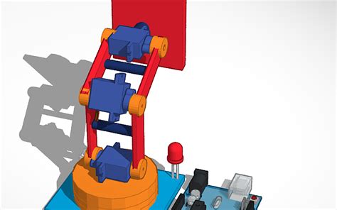 3d Design 3 Dof 1 Sensor Motor Dc Sebagai End Efector Tinkercad