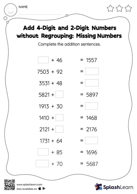 4 Digit Addition Without Regrouping Worksheets Free Printable