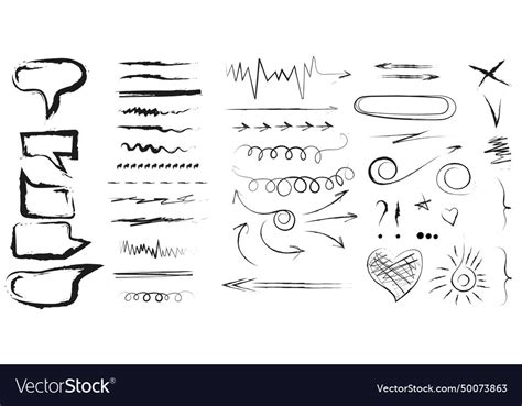 Elements For Note Taking Highlighting Royalty Free Vector