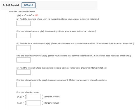 solved 7 [ 8 points details consider the function below