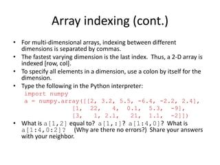 CDAT Cdms Numpy Arrays Introduction PPT