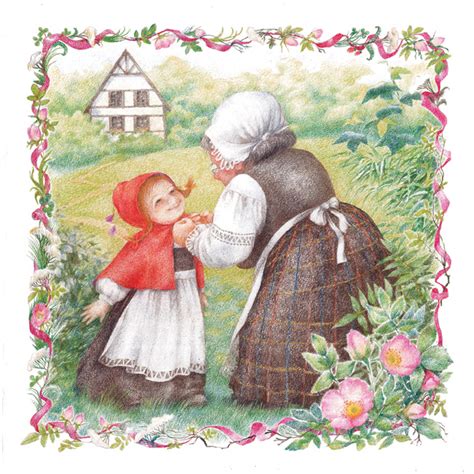 Иллюстрация Красная Шапочка и бабушка в стиле другое