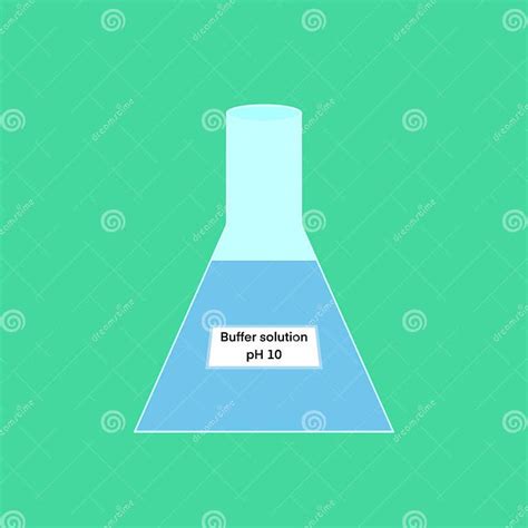 Illustration Buffer Solution In Glass Chemical In The Laboratory And Industry Stock