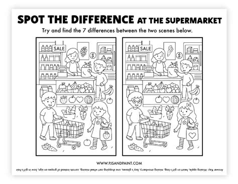 20 Free Printable Spot The Difference Games Pjs And Paint