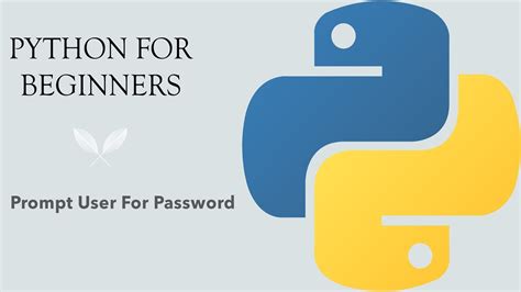61 Python For Beginners Read Password From The User In Hidden Way