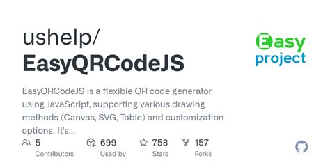 Github Ushelpeasyqrcodejs Easyqrcodejs Is A Flexible Qr Code Generator Using Javascript