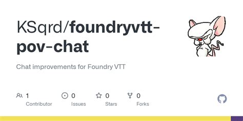 GitHub KSqrd Foundryvtt Pov Chat Chat Improvements For Foundry VTT