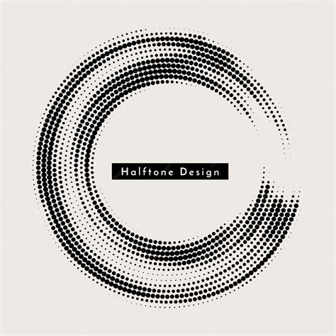 Free Vector Abstract Circular Halftone Design Background Vector