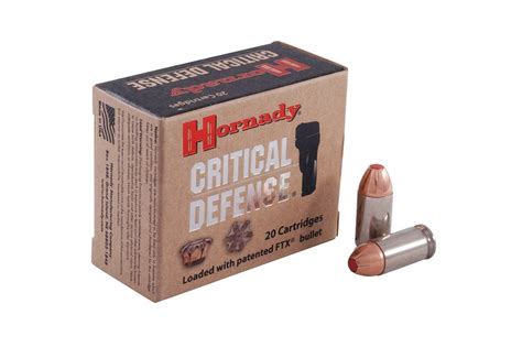 Hornady Critical Defense 45acp 185 Grain Flex Tip Jhp Handgun Ammo 20
