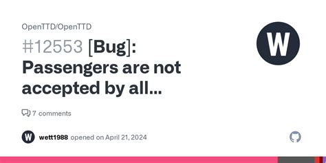 Bug Passengers Are Not Accepted By All Industrial Factories · Issue