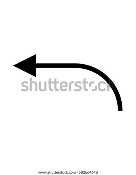 Curved Vector Directional Arrow Stock Vector Royalty Free Shutterstock
