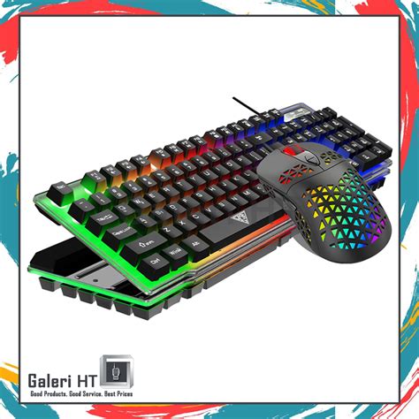Cod Keyboard Gaming Rgb Led With Mouse V4 Combo Black Lazada
