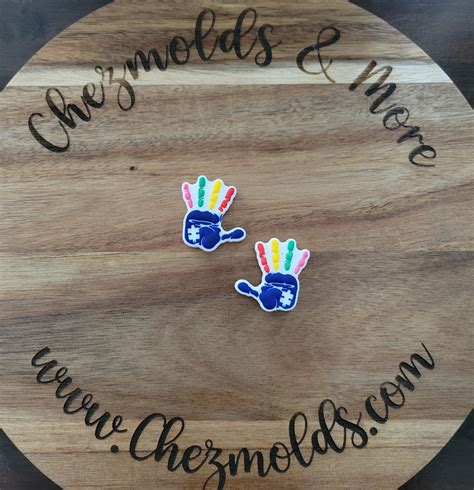 Autism Hand Print Silicone Focal Bead Chezmolds And More