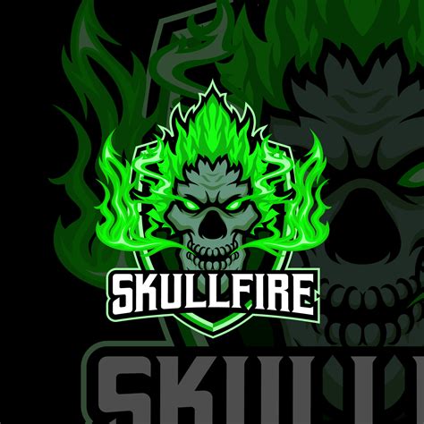 Skullfire Masscot Logo Illustration Premium Vector 21637771 Vector Art At Vecteezy