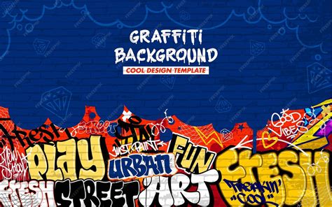 Premium Vector Graffiti Background With Throwup And Tagging Handdrawn