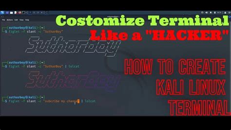 How To Customize Kali Linux Terminal Like A Hacker Kali Linux Terminal Kalilinuxtools Youtube