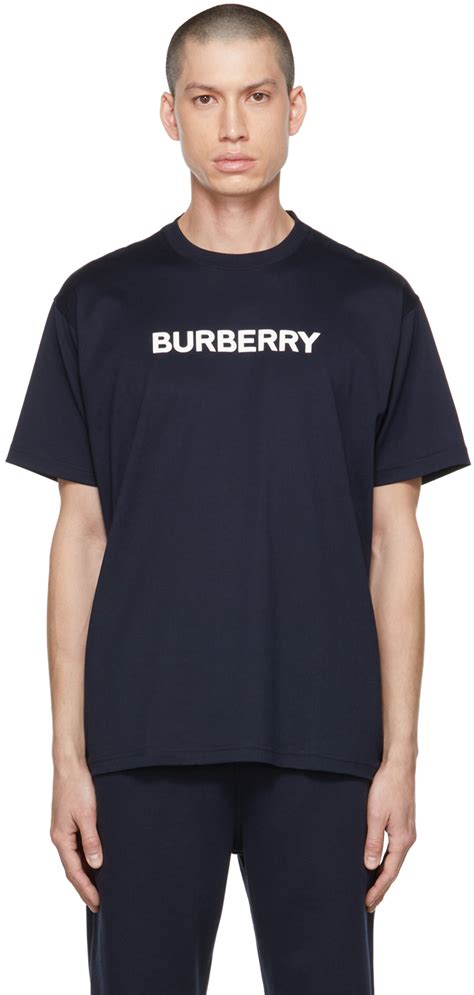 Burberry Navy Bonded T Shirt Burberry