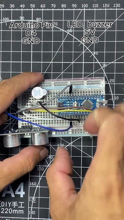 Ultrasonic Distance Sensor And Buzzer With Arduino Arduino Arduinoproject Diy Ideas Arduino