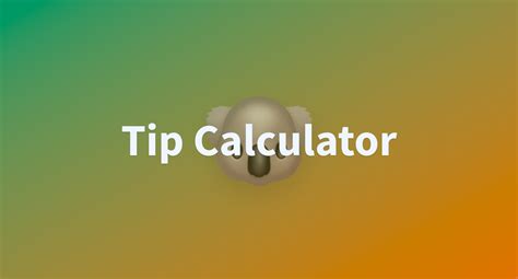 Anik0071 Tip Calculator At Main