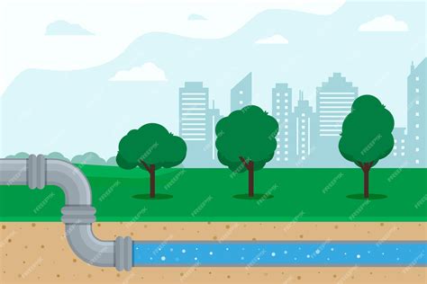 Premium Vector Pipeline For Various Purposes City Engineering Network