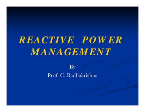 pdf reactive power management