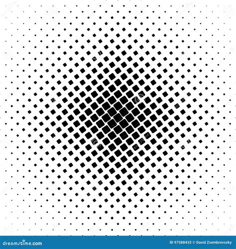 Monochrome Square Pattern Geometrical Abstract Background Graphic From Angular Rounded Squares