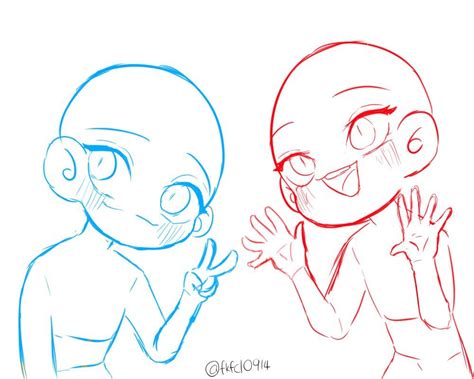 Chibi Poses Reference Cute Friends Chibi Drawing Base Duo Chibi Best
