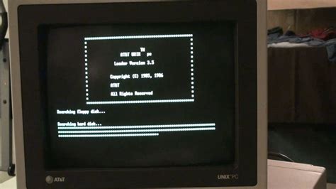 movie at and t unix pc 7300 boot up that records the valuable unix boot