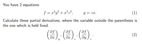 Solved You Have Equations Calculate These Partial Chegg