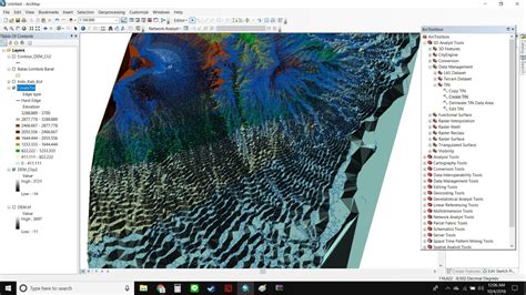 Tutorial Membuat Kontur Dan Tin Menggunakan Data Dem Menggunakan Arcmap Arcgis Geomatics