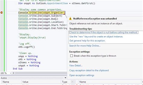 Solved How To Code In VB Net To Display A List Of Calendar Items Of Outlook 2010 Experts Exchange