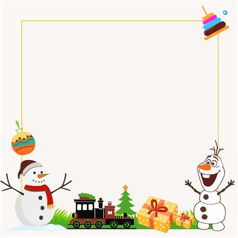 Free Christmas Toy Border Clipart Template To Edit Online