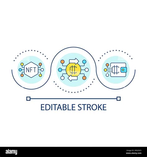 Development Of Blockchain Technology Loop Concept Icon Stock Vector