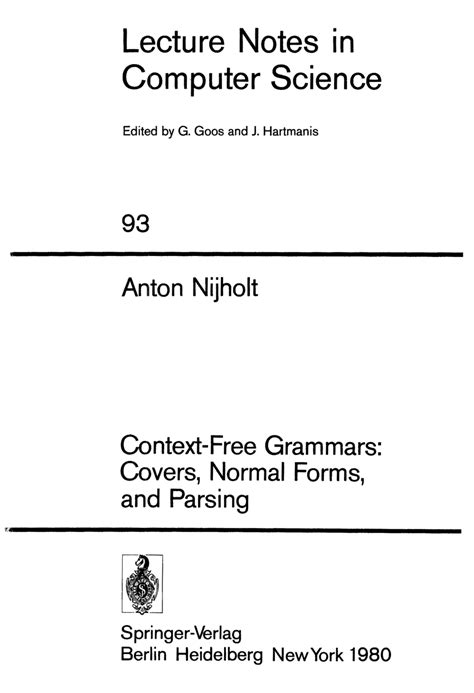 pdf context free grammars covers normal forms and parsing