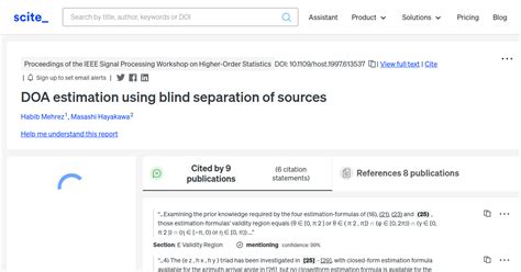 Doa Estimation Using Blind Separation Of Sources