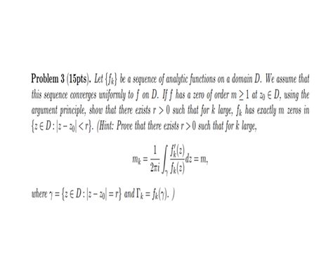 let {fk} be a sequence of analytic functions on a