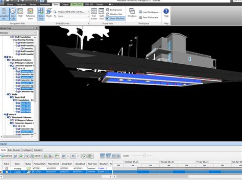 Usage Of Navigation Tool Timeliner And Clash Detection Test Using