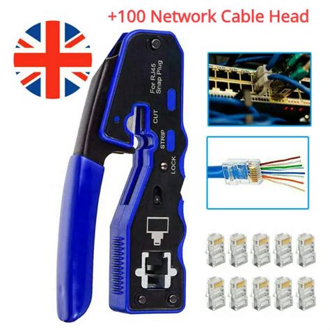 Rj45 Ez Pass Through Pro Hd Crimping Tool Crimper Cat 5 5e 6 100