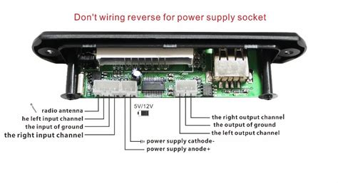 Dc 12v Mp3 Audio Player Radio Decoder Module With Aux 747d Mp3 Wav Usb Fm Audio Player Decoder