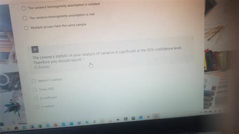 Solved The Variance Homogeneity Assumption Is Violated The