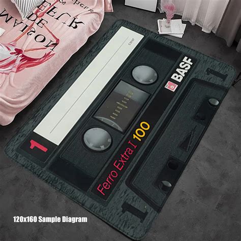 주방 매트 부엌 화장실 발판 거실 러그 빈티지 음악 테이프 발 카펫 입구 도어매트 바닥 미끄럼 방지 홈 장식 티몬