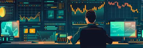 Trader Dealing With Dynamic Data Analysis And Market Analytics In A