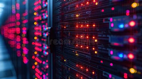 Digital Data Storage A Room With Servers For Storing And Processing Data Stock Image Image Of