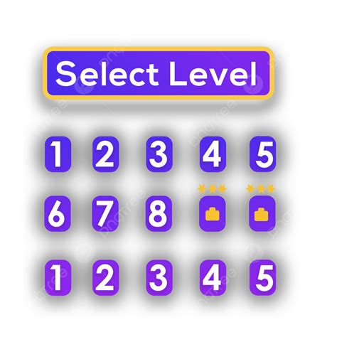 Level Select Vector Hd PNG Images New Game Select Level Design New Game Design Game Ui PNG