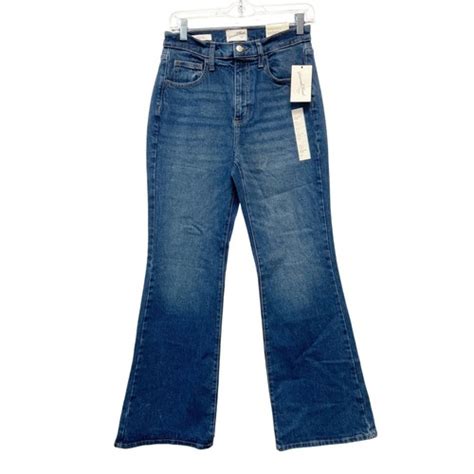 Universal Thread Womens Washed Blue High Rise Flared Jeans Size 6 Ebay