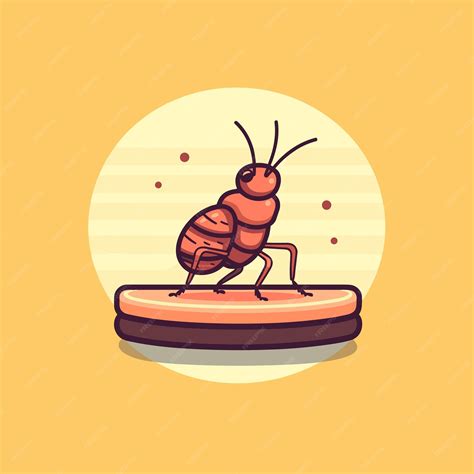 Premium Vector A Bug Is Standing On Top Of A Donut