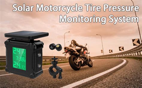 Vatkan Universal Solar Motorcycle Tpms Tire Pressure Monitoring System With 2